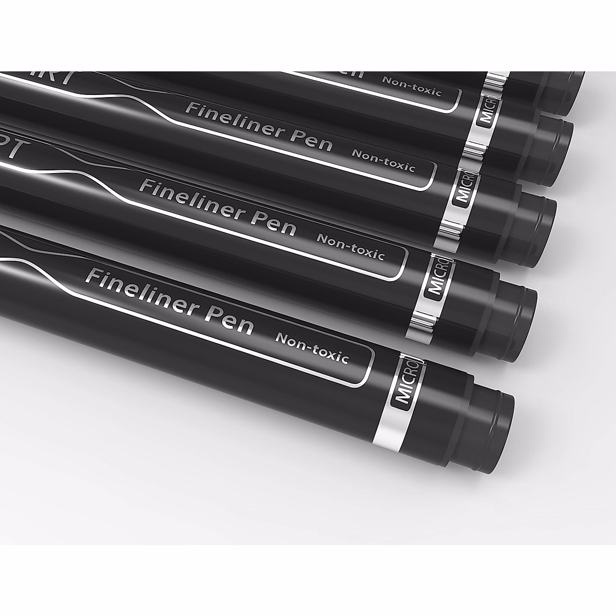 Micro-Line 14 Pens With Case, Fineliner, Multiliner, Archival Ink, Waterproof, Journaling, Illustration, Architecture, Technical Drawing, Outlining, Scrapbooking, Manga, Writing, Rock Painting Black