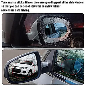 2PCS Car Rearview Mirror Film, Waterproof Rainproof Transparent Protective Sticker, HD Protective, Universal Car Windows, Rearview Mirrors, Trucks, SUVs, Safe Driving Sticker