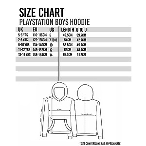 Playstation Kids Hoodie Zip Up Boys Games Logo Black Jumper Jacket 5-6 Years