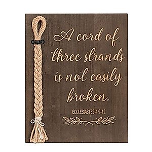 Ling's Moment A Cord of Three Strands Wedding Sign-Alternative Wedding Unity Sign - Strand of Three Cords Sign-Unity Cord Wedding Sign