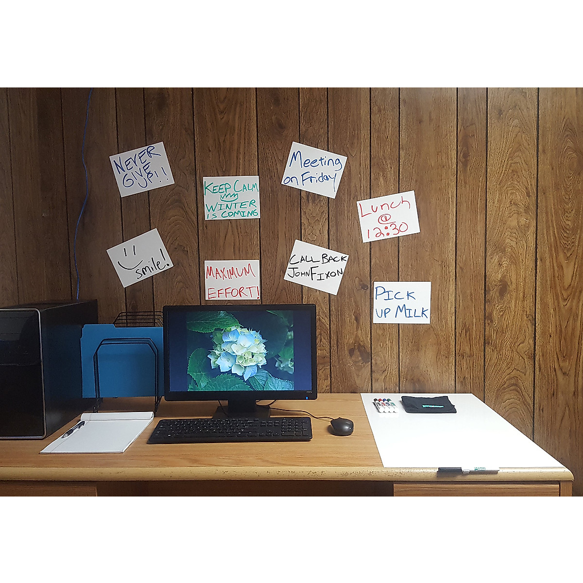 Everase Re-Stic Dry Erase Self-Adhesive Peel & Stick Surface, (12 x 18 in.) FREE Marker & Cloth | Premium Quality Removable Whiteboard Surface | Walls, Doors, Desks, Refrigerators