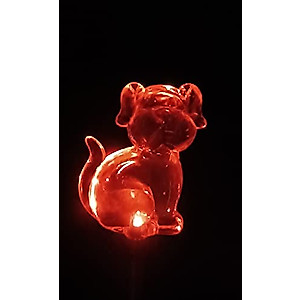 Starry Illuminate 2 PCS Solar Color Changing Cat Kitty Style Garden Stake Light