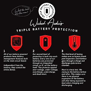 Wicked Audio Omen Wireless — Bluetooth Earbuds with Microphone and Track Control — Wireless Earbuds, Noise Isolating, in Ear Headphones — Black