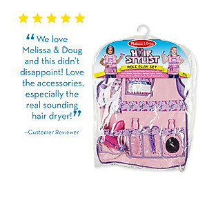 Melissa & Doug Hair Stylist Role Play Costume Dress-Up Set (7 pcs)