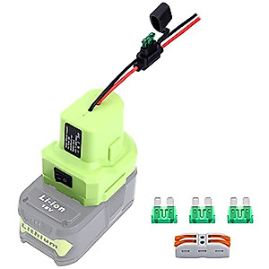 Biswaye Power Wheels Adapter Compatible with Ryobi 18V ONE+ Battery P102 P107 for Ride on Toys Rc Car Dune Racer Truck or Robotics or DIY Use, Power Wheel Adapter with Fuse & Wire Terminals