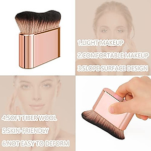 2023 New Siren Makeup Brush, BeCausePro Siren Brush,Siren Makeup Brush, Suitable for liquid cosmetics (Rose Gold)