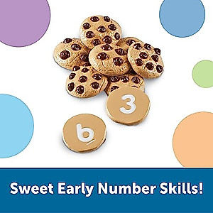 Learning Resources Smart Counting Cookies - 13 Pieces, Ages 18+ Months Toddler Counting & Sorting Skills, Toddler Math Learning Toys, Play Food for Toddlers, Chocolate Chip Cookies