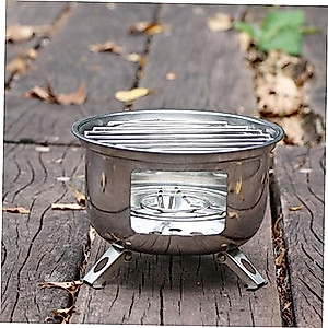 1 Set Grill Outdoor Grill Accessories Portable Burner Portable Charcoal Grill Backpacking Gas Stove Charcoal Grill Smoker Charcoal Bbq Grill Stove Round Barbecue Stove Bbq Stove