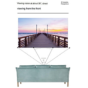 Metal Anti Light Projector Screen, high-Definition Movie Screen, Suitable for Outdoor, Indoor, Home, Office, with Sizes of 60/72/84/100 inches and ratios of 16:9/4:3 (Hook_60inch_16:9)