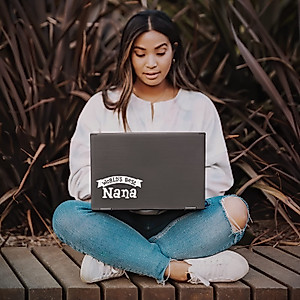 World's Best Nana Sticker Decal Notebook Car Laptop 8" x 3" (White)