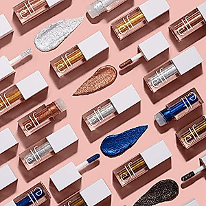 e.l.f., Liquid Glitter Eyeshadow, Long Lasting, Quick-Drying, Opaque, Gel-Based Formula, Creates High-Impact, Multi-Dimensional Eye Looks, 24K Gold, 0.10 Fl Oz