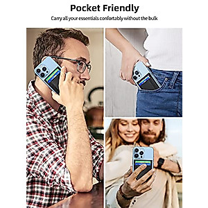 Miroddi for MagSafe Wallet Stand - Magnetic Phone Wallet with Adjustable Stand, Magnetic Wallet Card Holder for iPhone 15/14/13/12 Series, Open ID Window, Fits 9 Cards, Vegan Leather, Black