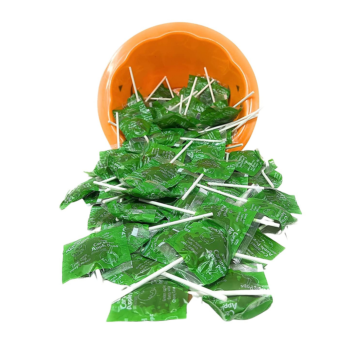 Caramel Apple Tootsie Pops Bulk Lollipops Suckers Filled With Chewy Tootsie Roll Candy Single Flavor Value Pack In Resealable Bag 4 lbs (64 Oz) 100+Pcs