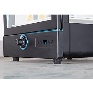 NAFCOOL 3-Shelf Electric Commercial Hot Box Food Warmer for Pizza/Pretzel, Countertop Heated Holding Cabinet, Warming Oven for Catering, w/Thermometer and Adjustable Thermostat