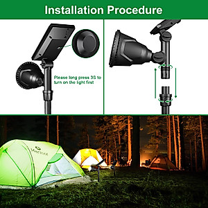 JSOT 600 LM Solar Spotlights Outdoor for Garden,IP65 Waterproof Solar Spot lights Landscape Lighting for Walkway Wall Garden Backyard Path Pathway Driveway 18LED Beads Cool White 4 Pack