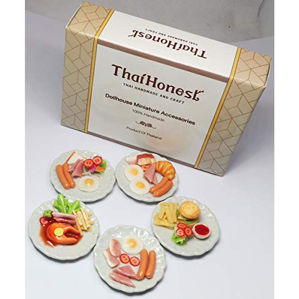 ThaiHonest Mixed 5 Assorted Breakfast Sausage Dollhouse Miniature Food,Collectibles