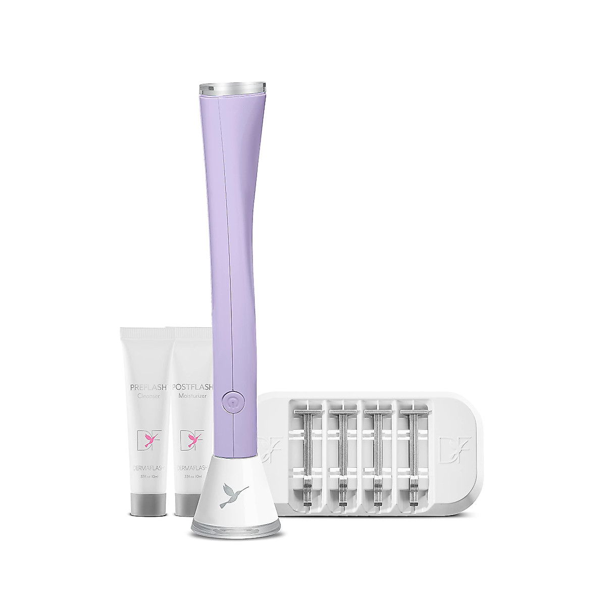 DERMAFLASH ONE Device, Exfoliating and Peach Fuzz Hair Removal, Sonic Dermaplaning Tool