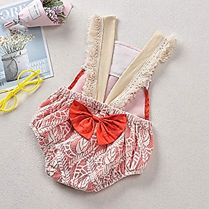 Aalizzwell Infant Romper (Orange, 6-12Months)