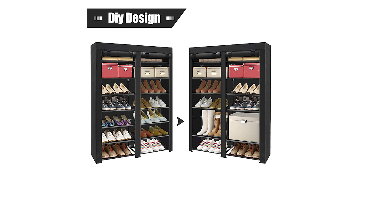 ERONE Shoe Rack Organizer - 28 Pairs Capacity, Easy Assembly