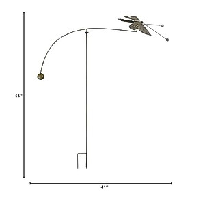 Red Carpet Studios Balancing Metal Garden Rocker Wind Sculpture, 44-Inch, Dragonfly