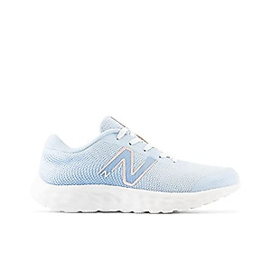 New Balance Girls DynaSoft 520 V8 Lace-Up Running Shoe, Bright Sky/Shell Pink/White, 5.5 Big Kid