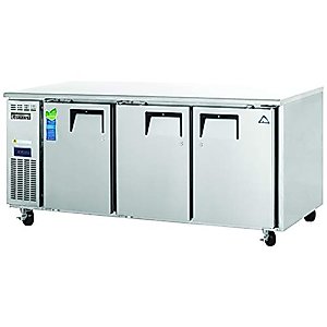 Everest Refrigeration ETR3 71-1/8' Three Section Side Mount Undercounter Refrigerator, 22-Cubic Feet, NSF