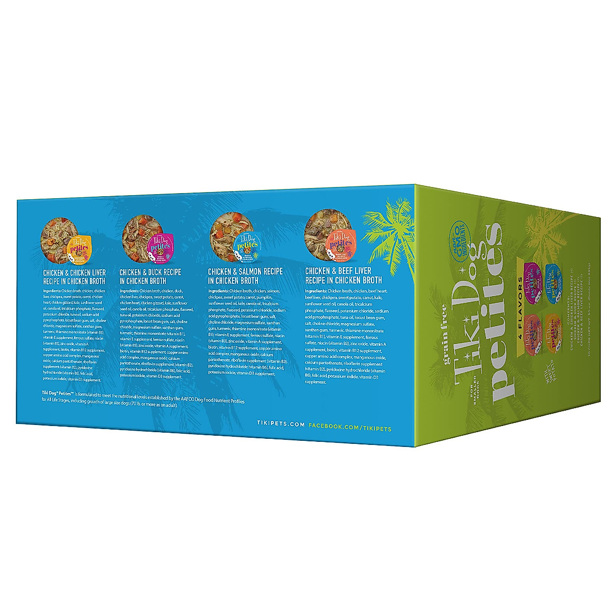 Tiki Dog Aloha Petites Wet Dog Food, Variety Pack 3 oz. Cups 10 Count