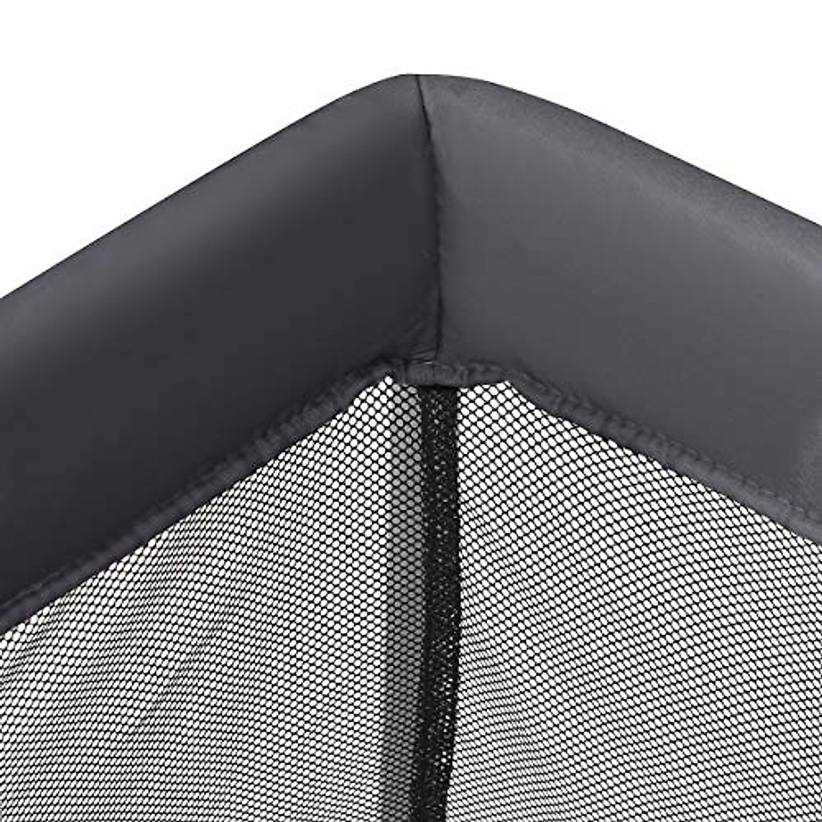 HONEY JOY Baby Travel Crib, Portable Pack and Play Travel Bassinet with Carry Bag, Lightweight Baby Playpen w/Washable Mattress, Side Zipper Door, Large Foldable Play-Yard for Infant Boy Girl (Gray)