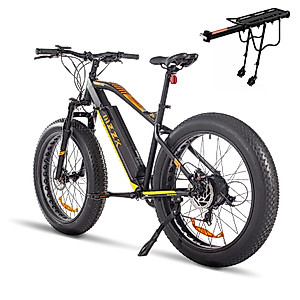 Katharina Shop Adults Electric Bike 750W Motor Fat Tire Electric Mountain Bicycle 48V Lithium Battery 7-Speed Snow Beach E-Bike Dirt Bicycles UL, Black