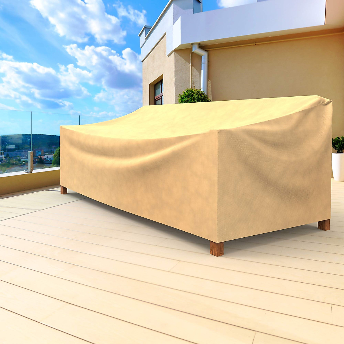 EmpirePatio Classic Nutmeg Outdoor Patio Sofa Cover, 35" H x 88" W x 36" Deep
