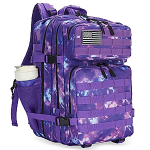 KXBUNQD Casual Daypack Lightweight School Bag for Men Women Travel Rucksack Large Outdoor Waterproof BackPack with Molle System