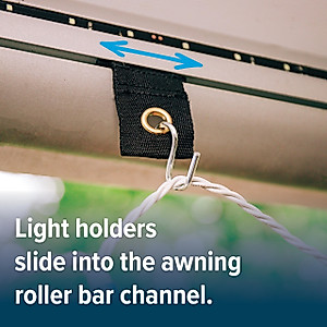 Camco 42733 Fabric Party Light Holders, Black, 7 Pack