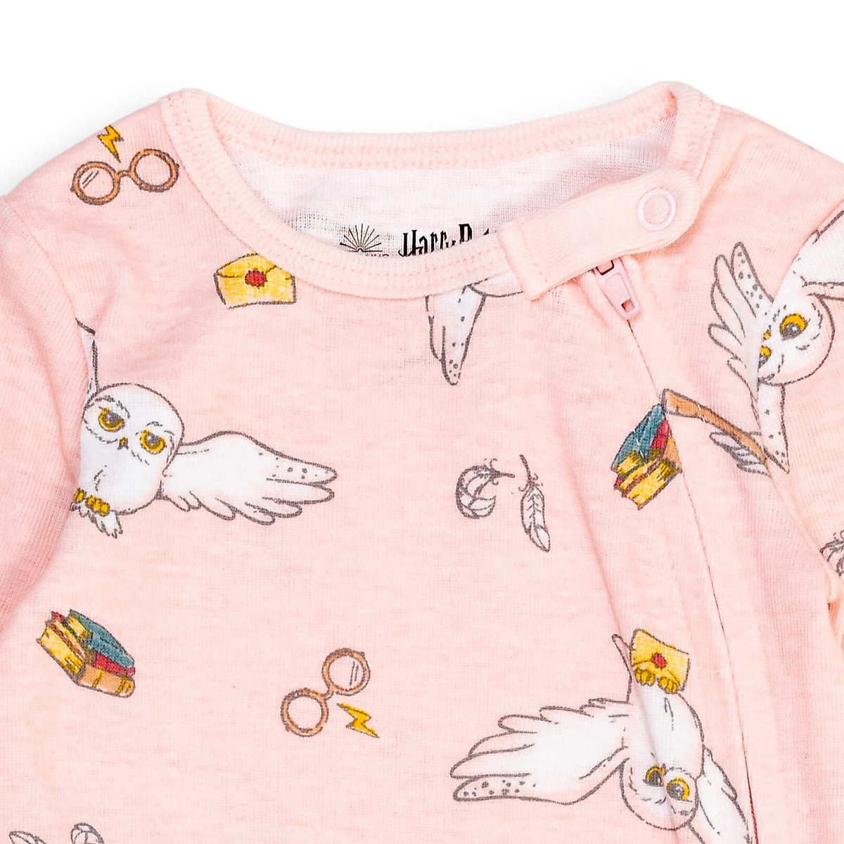 Harry Potter Newborn Baby Girls 2 Pack Sleep N' Play Coveralls Pink/White 3-6 Months