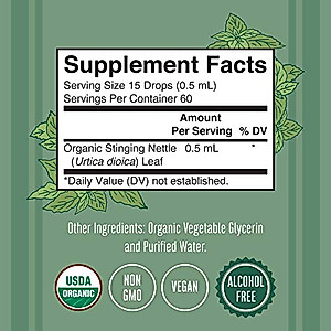 Stinging Nettle | USDA Stinging Nettle Leaf | Stinging Nettle for Glucose Metabolism Support | Detox Supplement | Herbal Blend for Detoxification | Vegan | Non-GMO | Gluten Free | 1 Fl Oz
