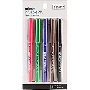 Cricut Infusible Ink Markers, Basic Medium-Point Markers (1.0), 5 count