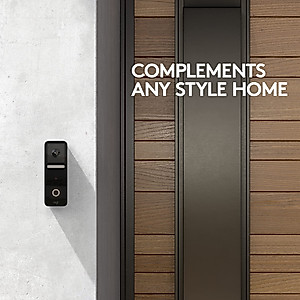Logitech Circle View Apple HomeKit- enabled Wired Doorbell with Logitech TrueView Video, Face Recognition, Color Night Vision, and Head-to-toe HD Video - Black