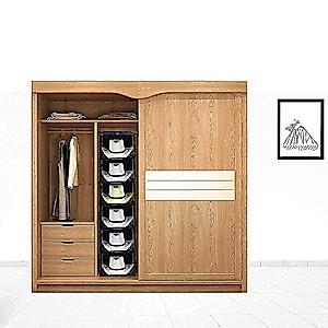 TreeHouse London Cowboy Hat Rack Storage with Dust Cover - XL 6 Shelf Hanging Hat Organizer for Men and Womens Closets - Wardrobe Hanging Cowboy Cap Hat Holder for Wide Brimmed Hats