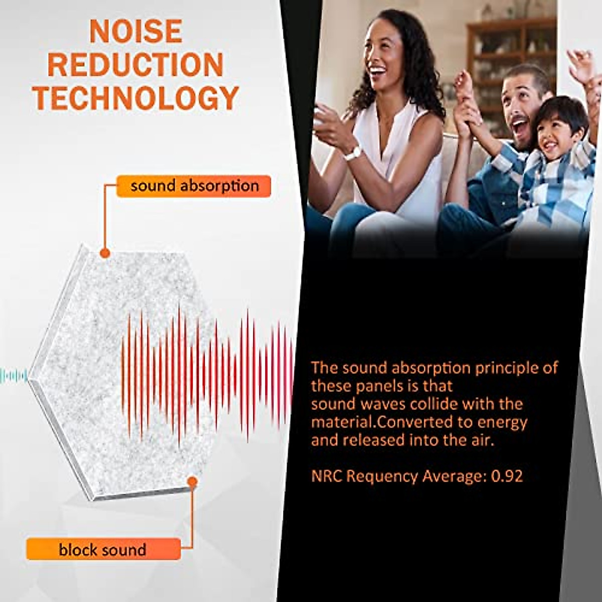 BUBOS 12 Pack Hexagon Acoustic Panels Soundproof Wall Panels,14 X 13 X 0.4Inches Sound Absorbing Panels Acoustical Wall Panels, Acoustic Treatment for Recording Studio, Office, Home,Grey