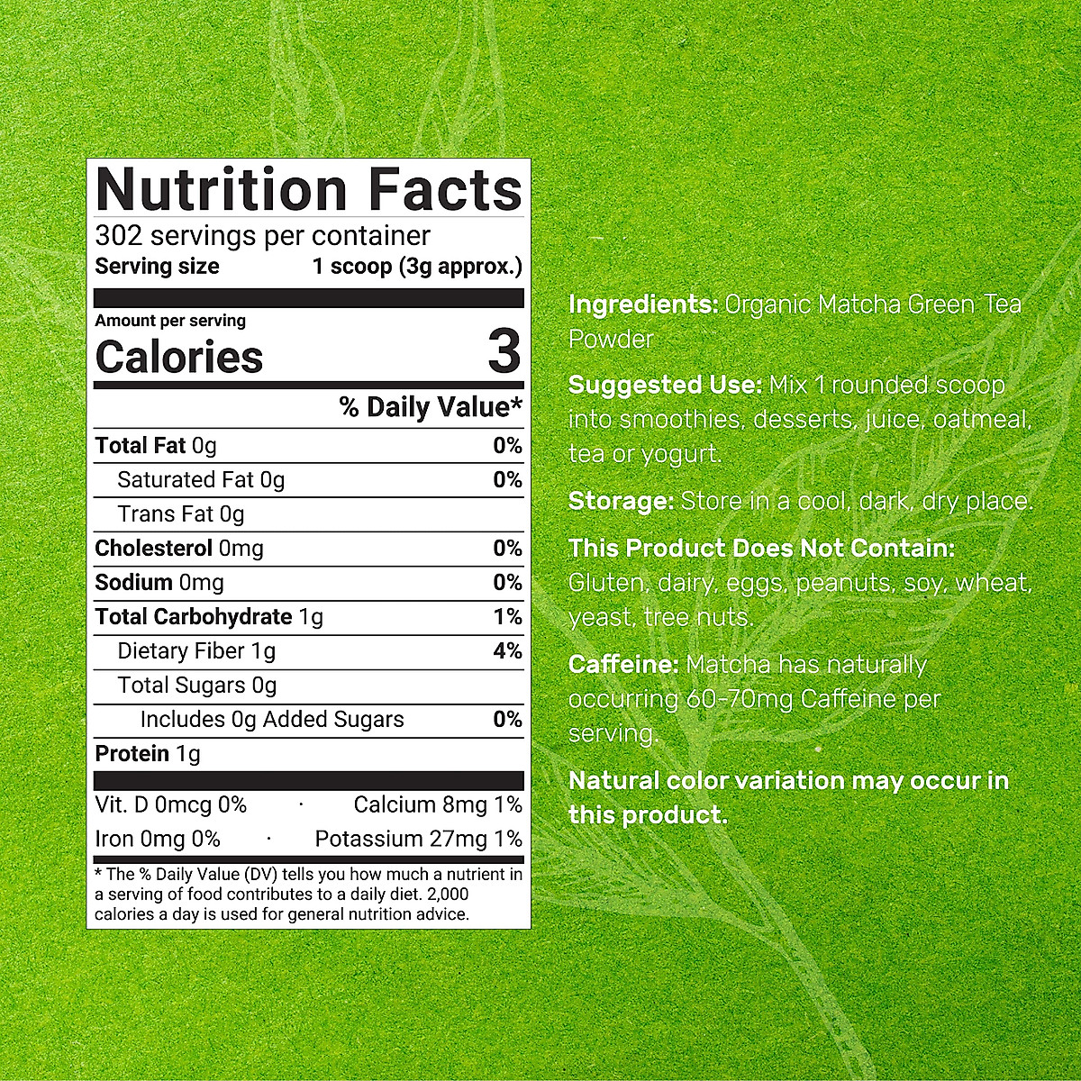 Organic Matcha Green Tea Powder, 2lbs (907g) | Zero Sugar, First Harvest | Culinary Grade, Cafe Mix, Keto Friendly, Genuine Japanese Source, Non-GMO, Vegetarian