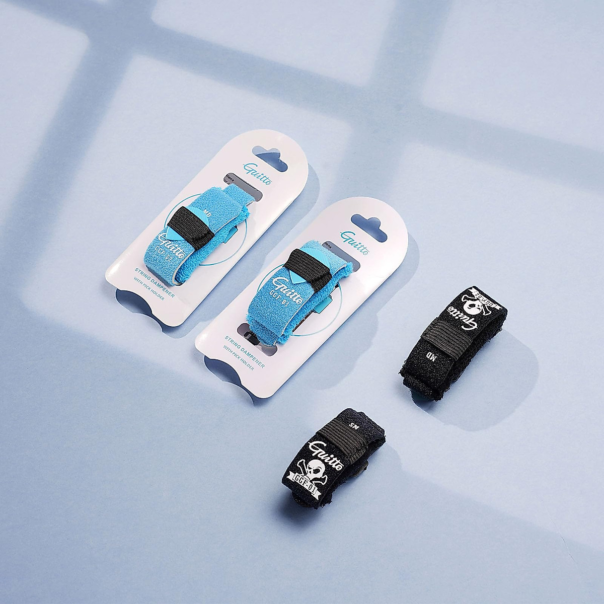 Guitar String Mute Dampener - Guitto Guitar Noise Reducer Dampener Universal Guitar Fretboard Muting Wraps Fit for Electric Wood Acoustic Guitar Bass Musical Instruments Accessory