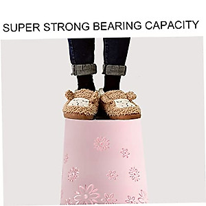 Round Trash Can Plastic Hollow Waste Paper Bin Flower Lace Rubbish Basket for Office Plastic Trash Can, Round Waste Bin, Rubbish Bin for Kitchen, Hollow Rubbish Basket, Flower Lace Garbage Can