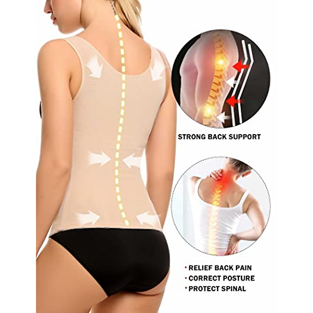 Ekouaer Mesh Waist Trainer Womens Waist Training Cincher, Nude, S fit 29-31 Inch Waistline