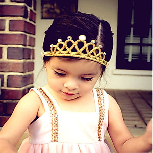 Baby Girl Crown Tiara Headbands Hair Bands Birthday Photograph Gold/Silver