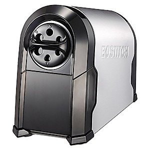 Bostitch Office SuperPro Glow Extra Heavy Duty Commercial Classroom Electric Pencil Sharpener with Replaceable Cutter Cartridge System, 6-Hole, Silver/Black (EPS14HC)