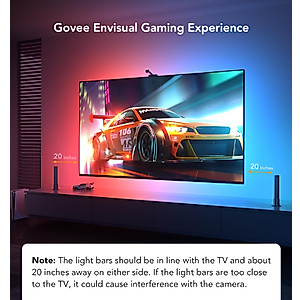 Govee LED Strip Lights & Light Bars with Camera, Smart Wi-Fi RGBIC DreamView T1 Pro LED Lights for TV (55-65 inches), Video & Music Sync TV Backlight for Gaming & Movies, Work with Alexa & Google Home