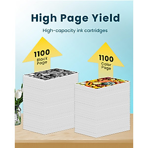 822XL Ink Cartridges Remanufactured Replacement for Epson 822XL Ink Cartridges 822 T822 T822XL for Workforce Pro WF-3820 WF-4820 WF-4830 WF-4833 WF-4834 Printer (4-Pack, Black Cyan Magenta Yellow)