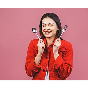 2 Pieces My Mac and Cheese Stainless Engraved Spoon Fork Set, Kitchen Restaurant Long Handle Dinner Spoop and Fork for Friends, Women, Sister Birthday Cheese Lovers Christmas Gifts