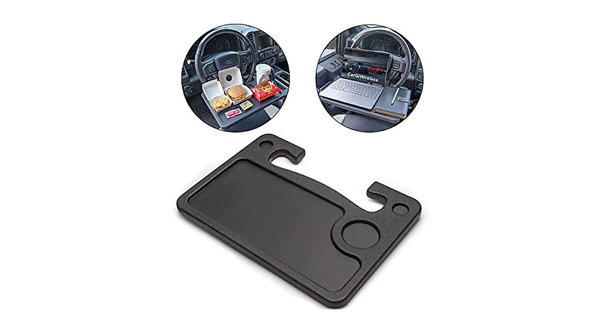 Auto Car Steering Wheel Tray for Ford F150 & More | Portable Car Desk