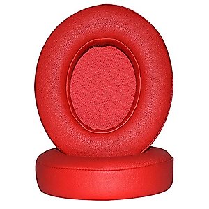 Replacement Earpad Cushions Kit Compatible with Beats Studio 2.0 Wired/Wireless Sutdio 3.0 Over-Ear Headphones Ear Pads Replacement (Red)