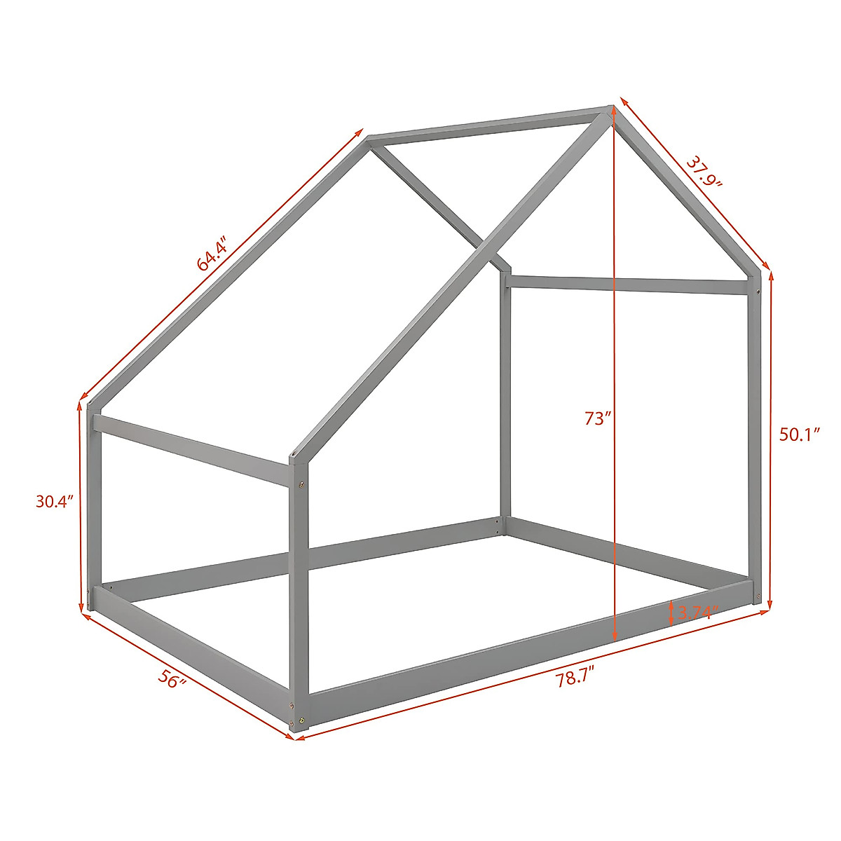 Bellemave GZZ000081FE Platform, Full, Grey